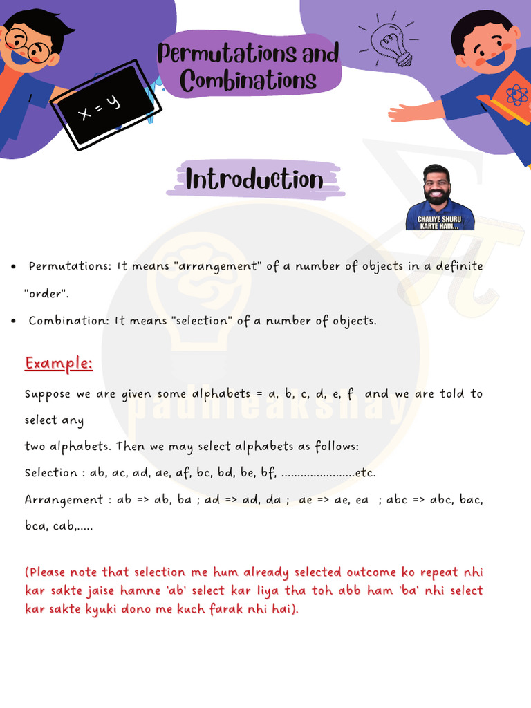 Permutation and Combination | PDF