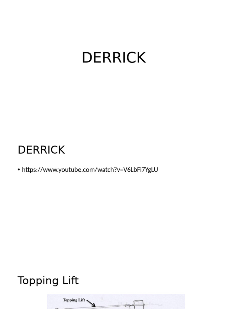 Derrick and Cranes | PDF