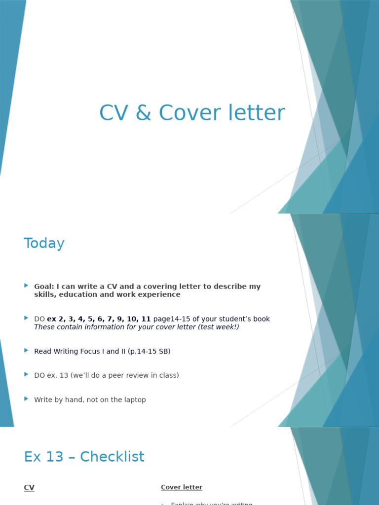 CV & Cover Letter | PDF