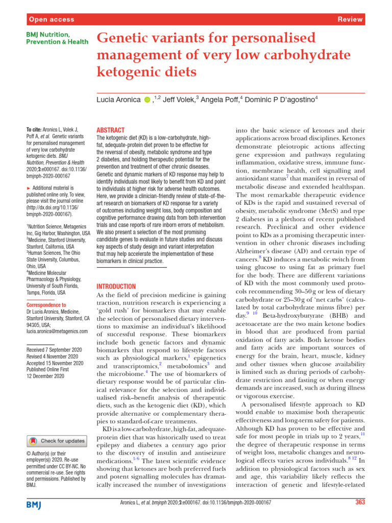 Genetics and Nutrition | PDF