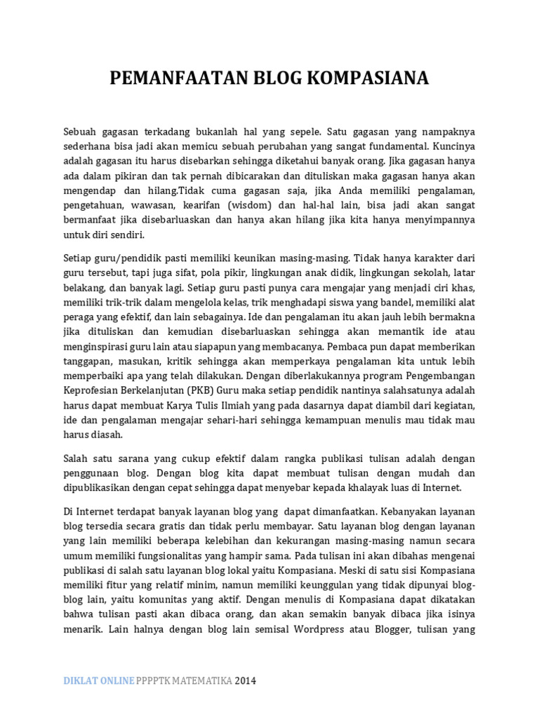 MateriBlog Kompasiana | PDF