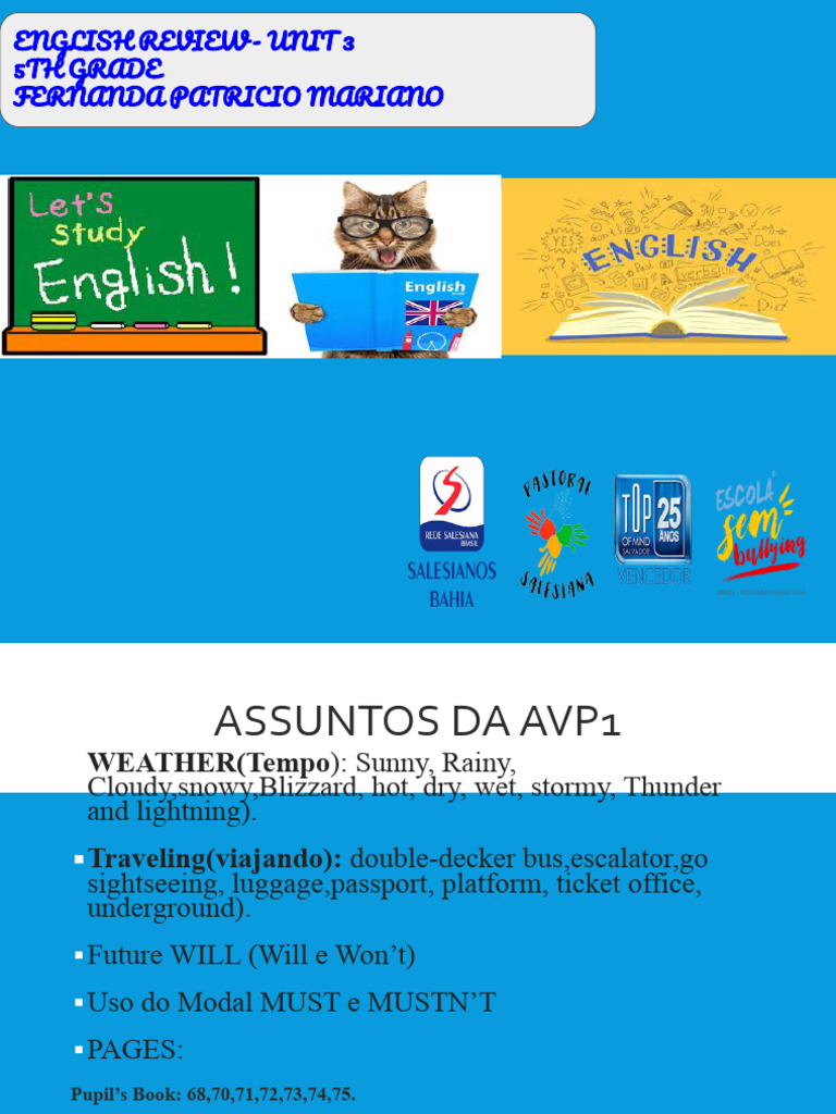 Revis-O de Ingl-S 5 Ano | PDF