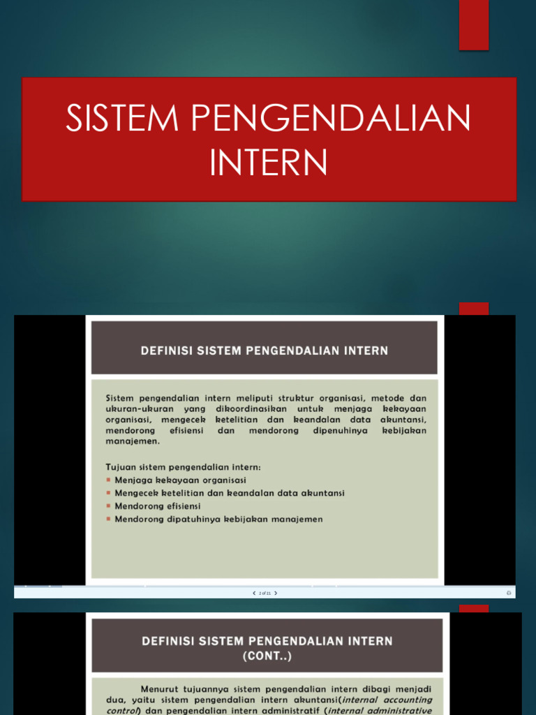 Sistem Pengendalian Intern (PPT X) | PDF