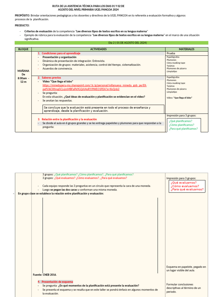 RUTA ATA 01 y 02 de Agosto 2024 | PDF