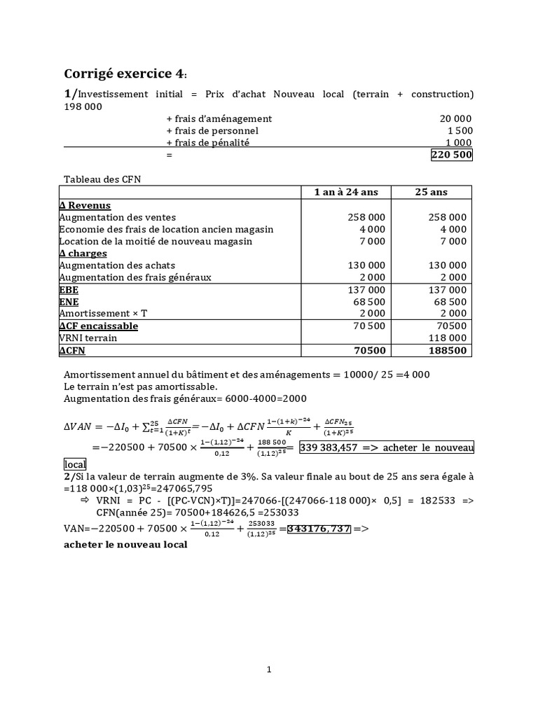 Corrigé Ex4 DF SERIE1 | PDF