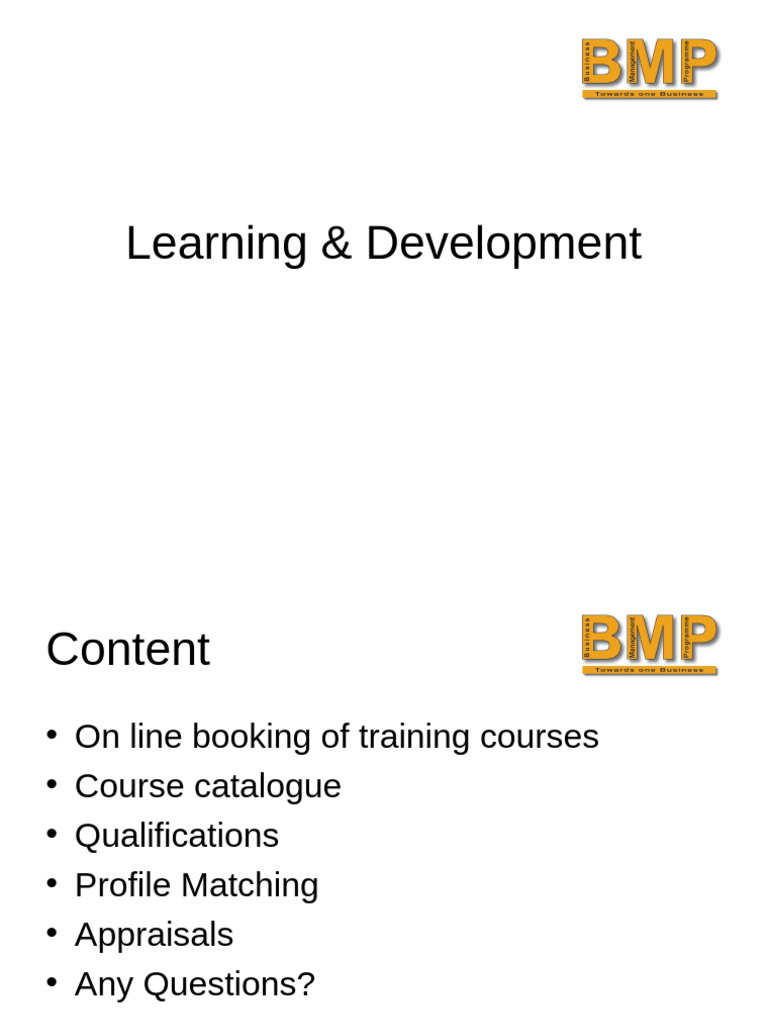 Learning and Development | PDF