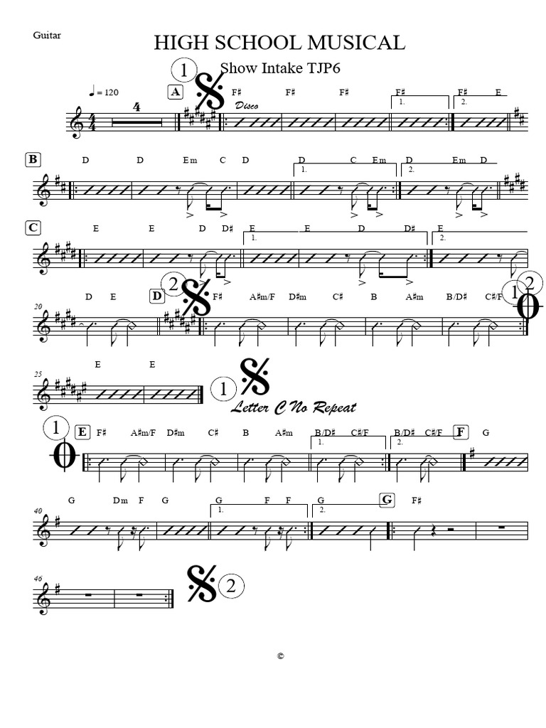 High School Musical - Guitar - Musx | PDF