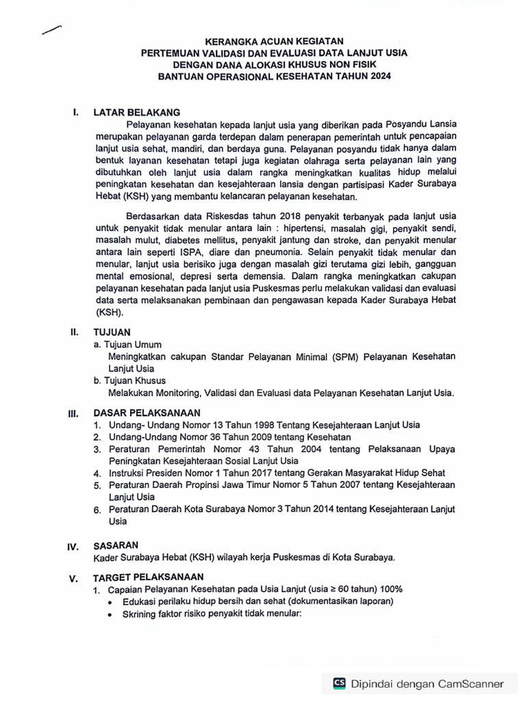 KAK Pertemuan Validasi Dan Evaluasi Data Lanjut Usia Dengan Dana Alokasi Khusus Non Fisik ...