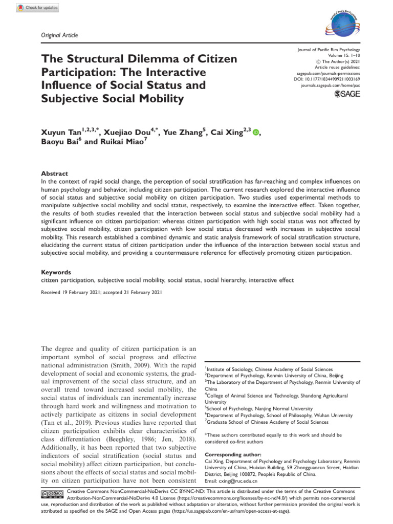 The Structural Dilemma of Citizen Participation: The Interactive ...