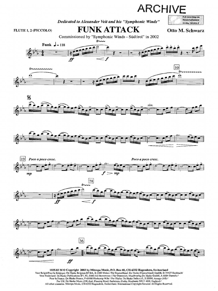 Funk Attack 01 Flute Ut 1,2 | PDF