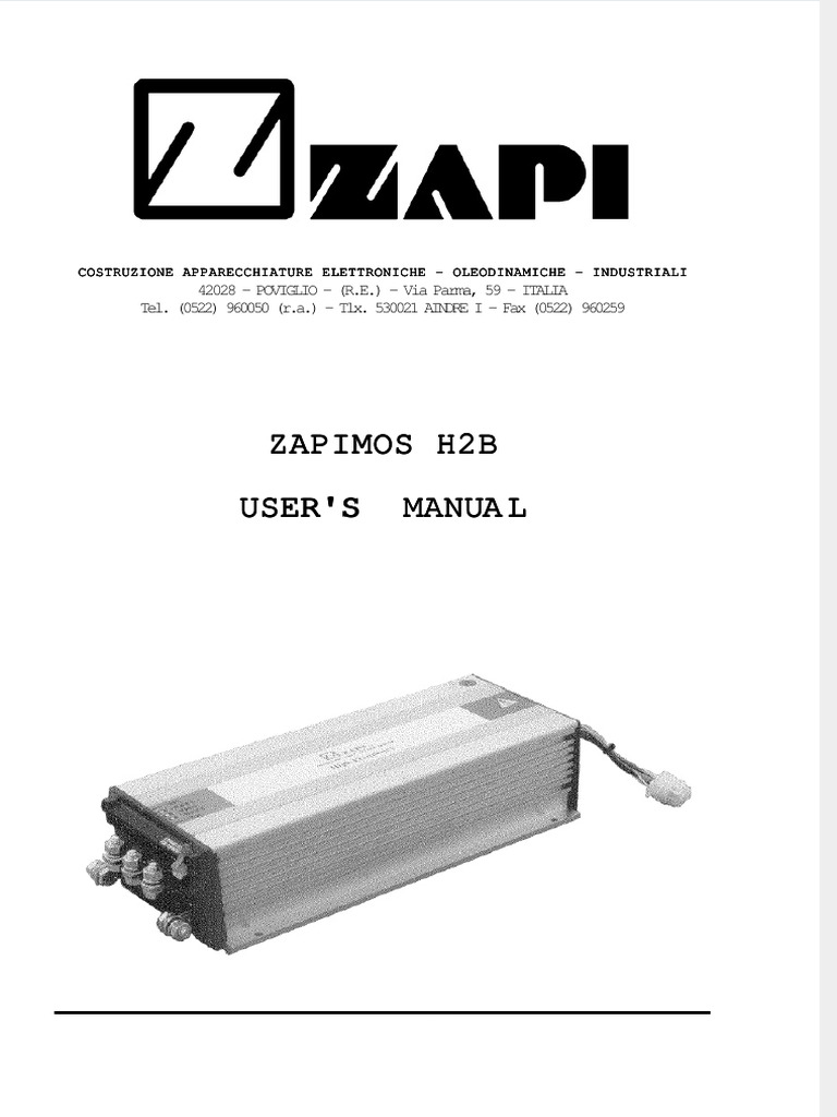 کنترولر پمپ هیدرولیک هلی برقی Heli CPD zapi-h2b-manual | PDF