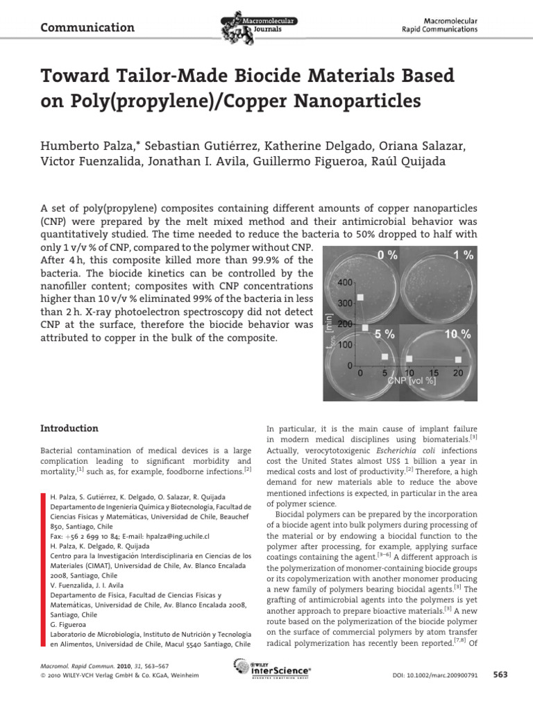 Toward Tailor Made Biocide Materials Bas | PDF | Nanocomposite | Home ...