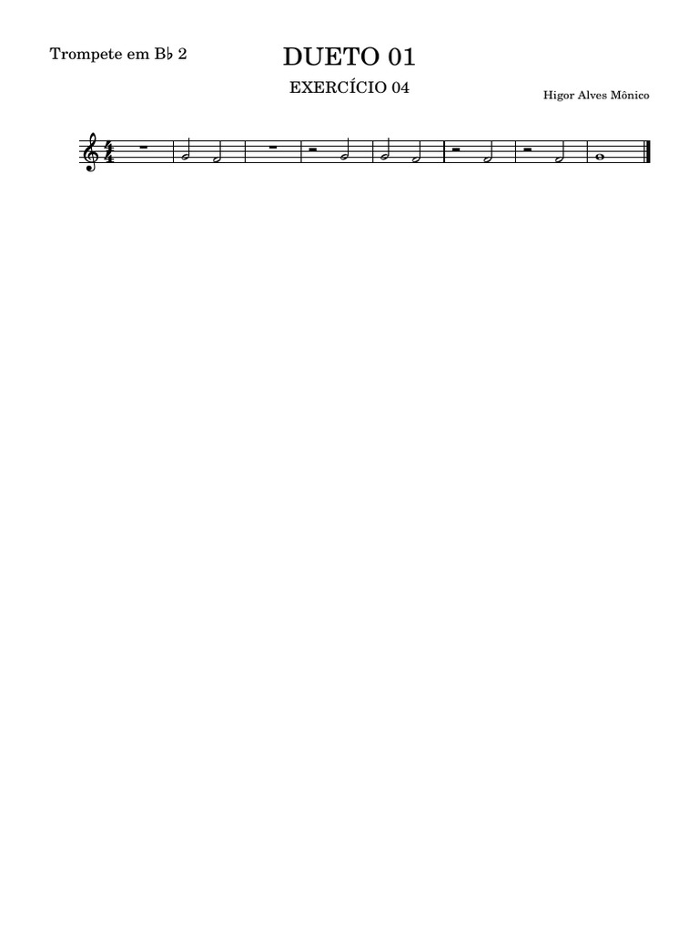 DUETO 01 -Trompete Em Bb 2 | PDF