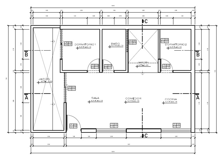 Plano de Planta 1 Piso - Complejo-A4 - 1.50 | PDF