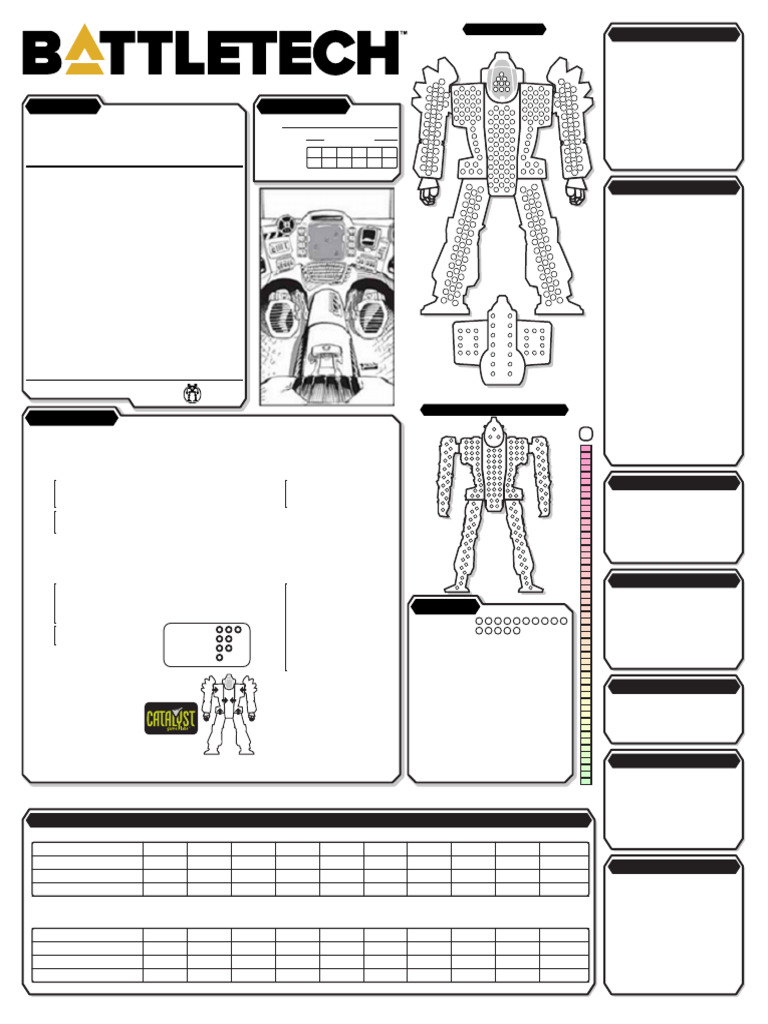 Classic Battletech, Starter Record Sheets | PDF