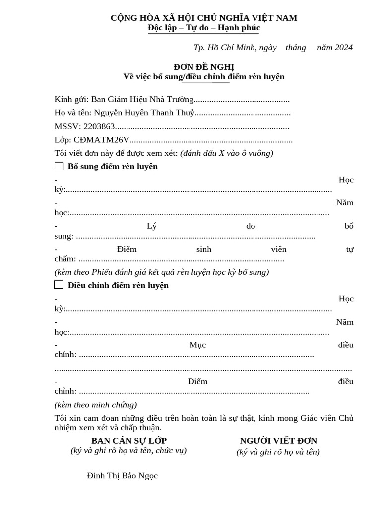 Diem Ren Luyen | PDF