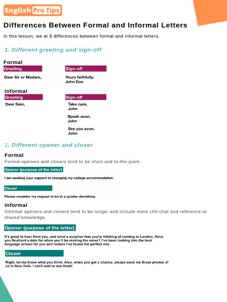 the-8-differences-between-formal-and-informal-letters | PDF