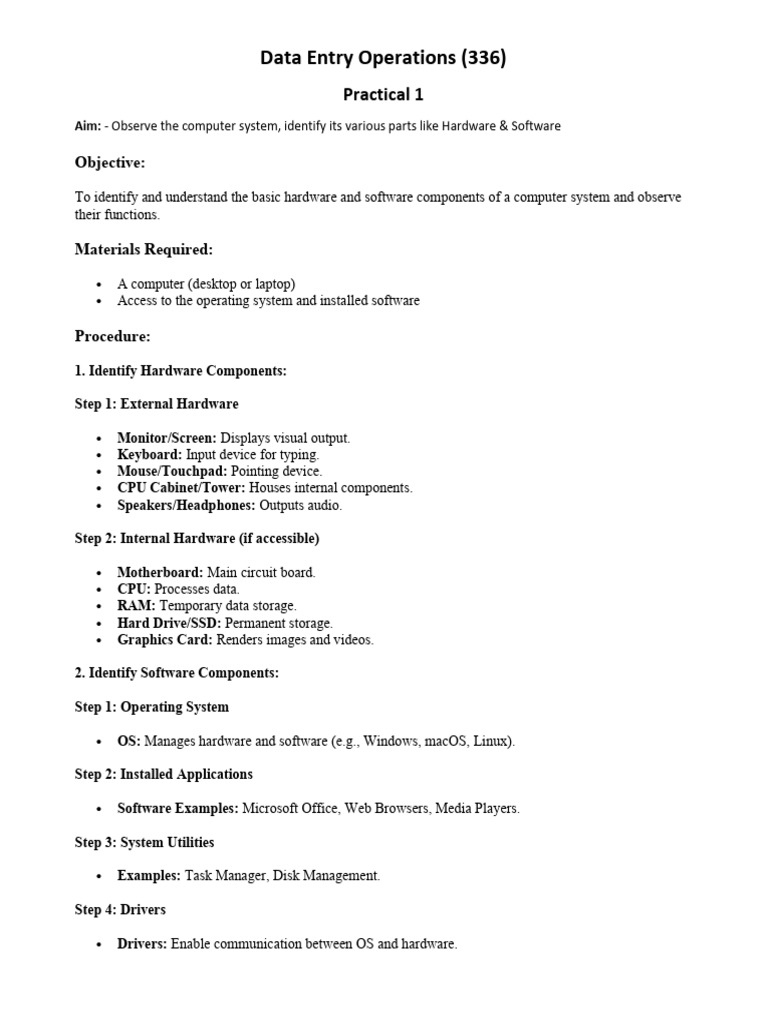 Data Entry Operations | PDF