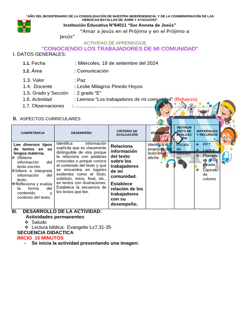 Com-Leemos Los Trabajadores de Mi Comunidad | PDF