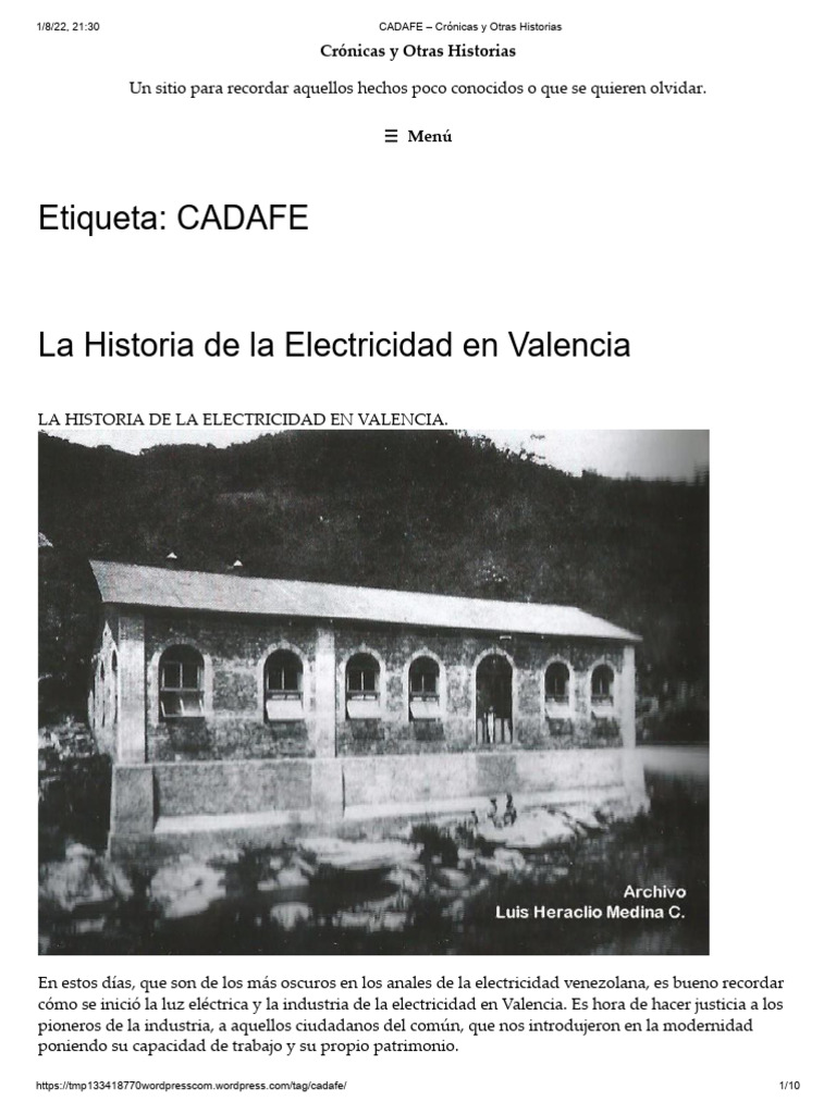 CADAFE - Crónicas y Otras Historias | PDF