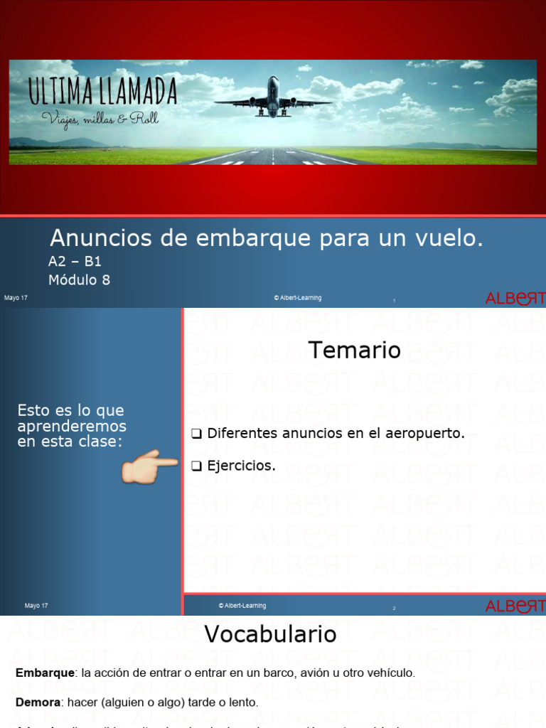 Anuncios de Embarque para Un Vuelo | PDF