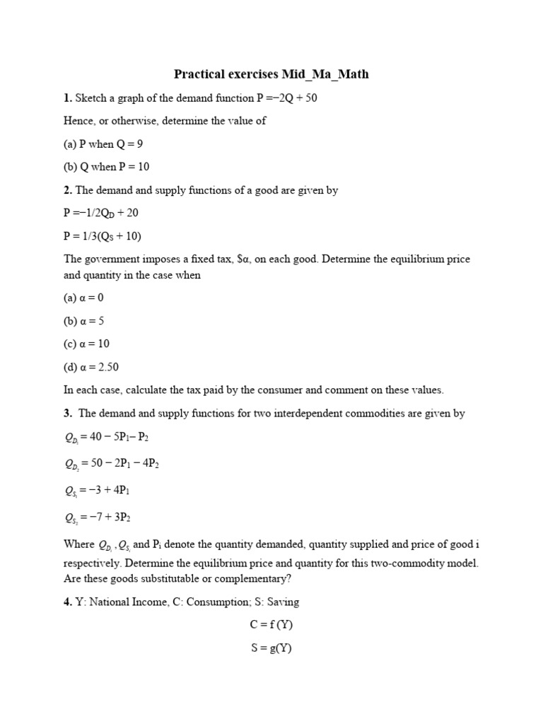 Practical Exercises Mid | PDF