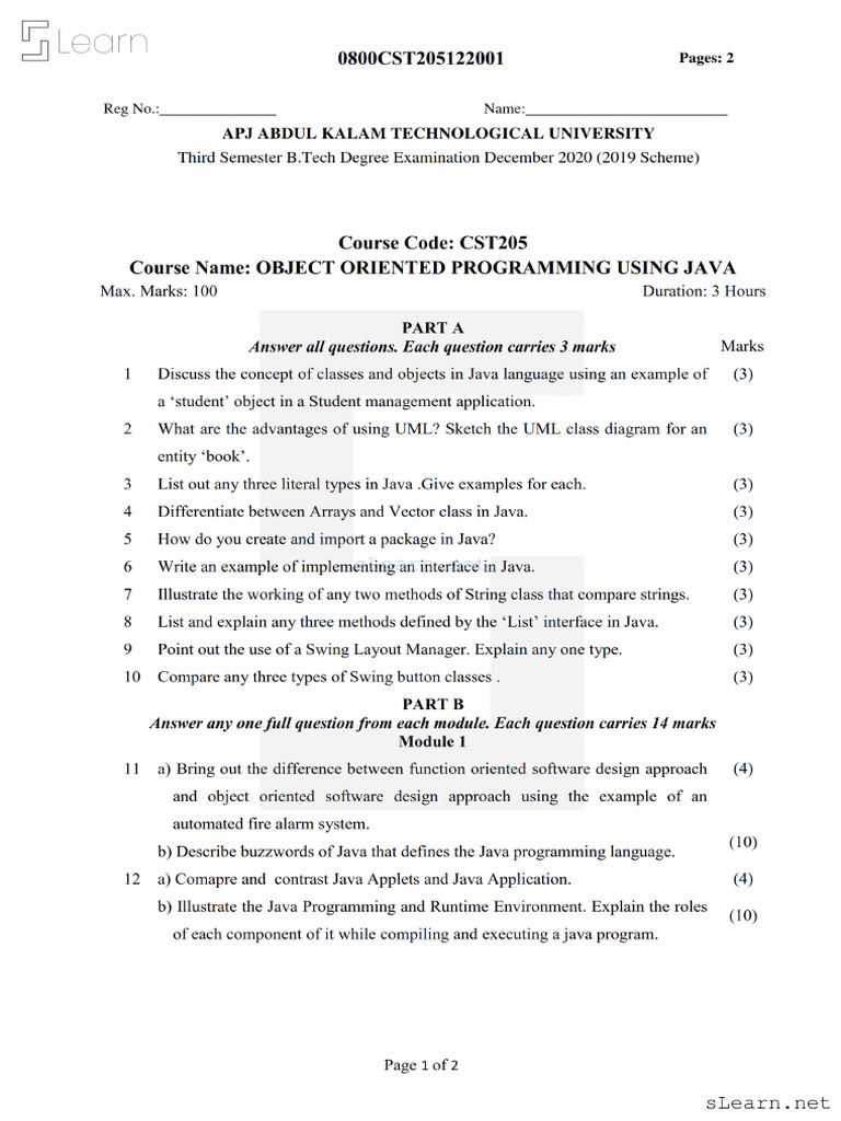 CST205 December 2020 | PDF