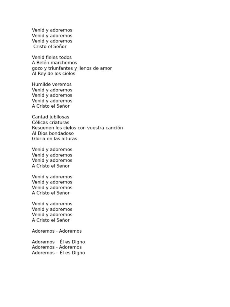 Venid y Adoremos | PDF