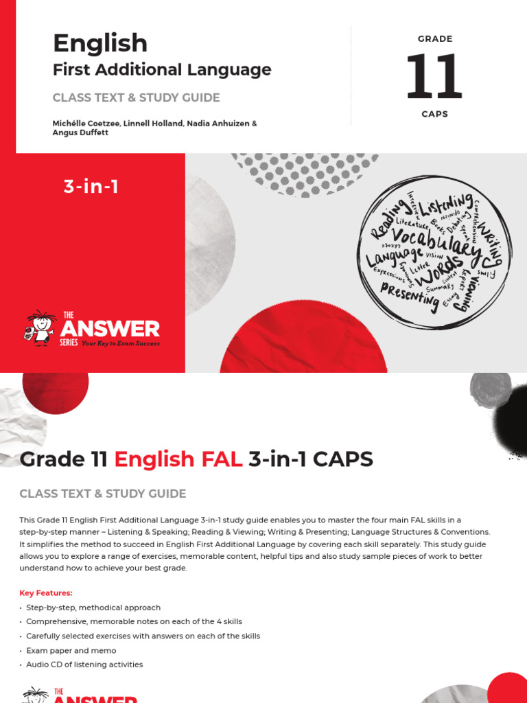 GR 11 Eng FAL 3 in 1 Extracts | PDF