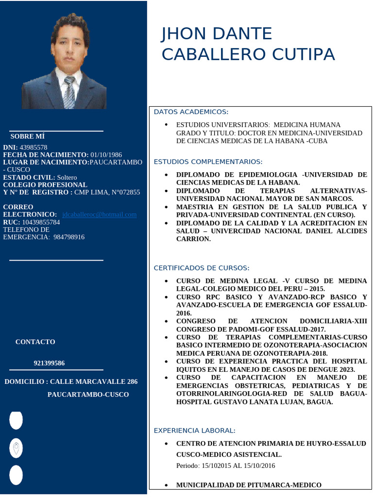 CV. CABALLERO | PDF