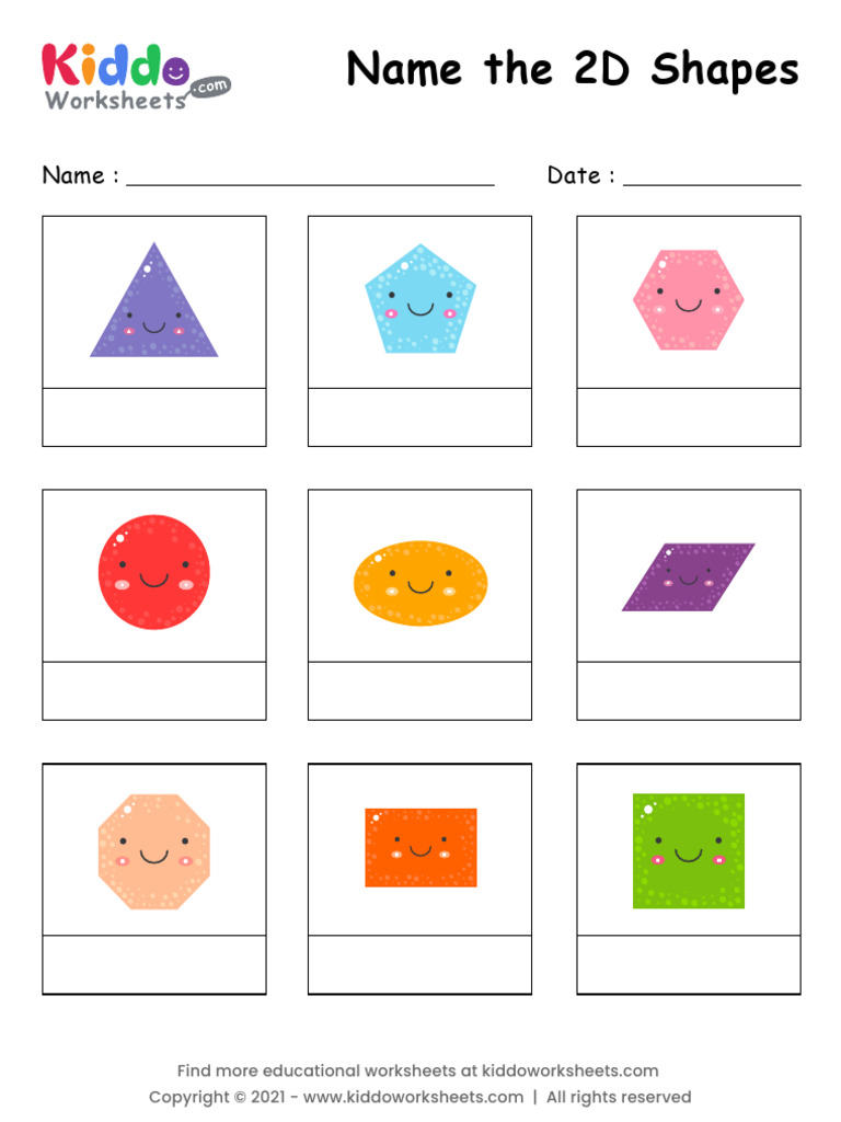 Naming 2D Shapes Worksheet | PDF