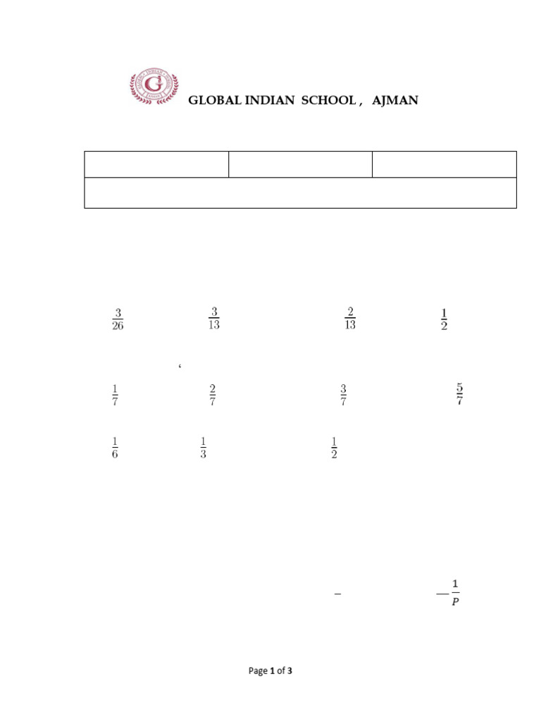 G10-Dws-Chapter 14 - Probability | PDF