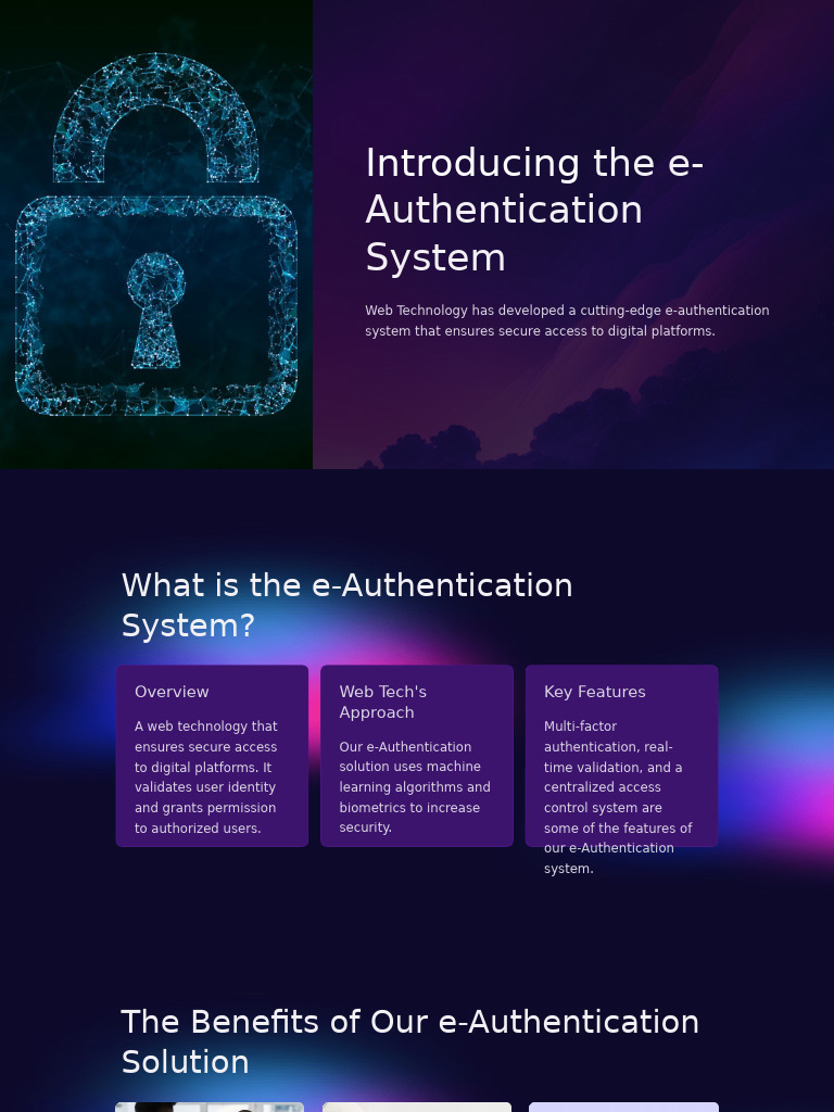 Introducing The e Authentication System | PDF
