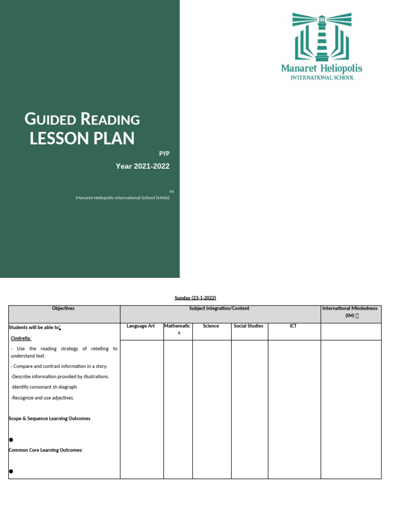 Lesson Plan (Level N) | PDF
