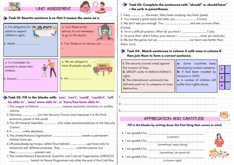 Make Peace Unit Assessment | PDF