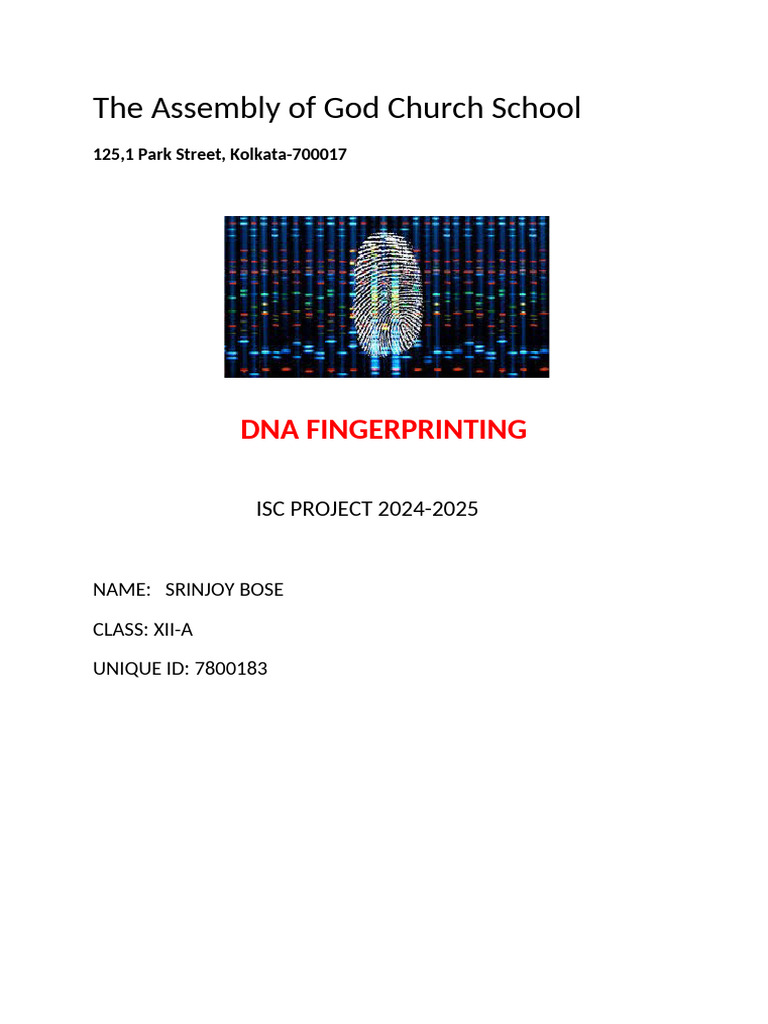 The Assembly of God Church School Bio Project | PDF