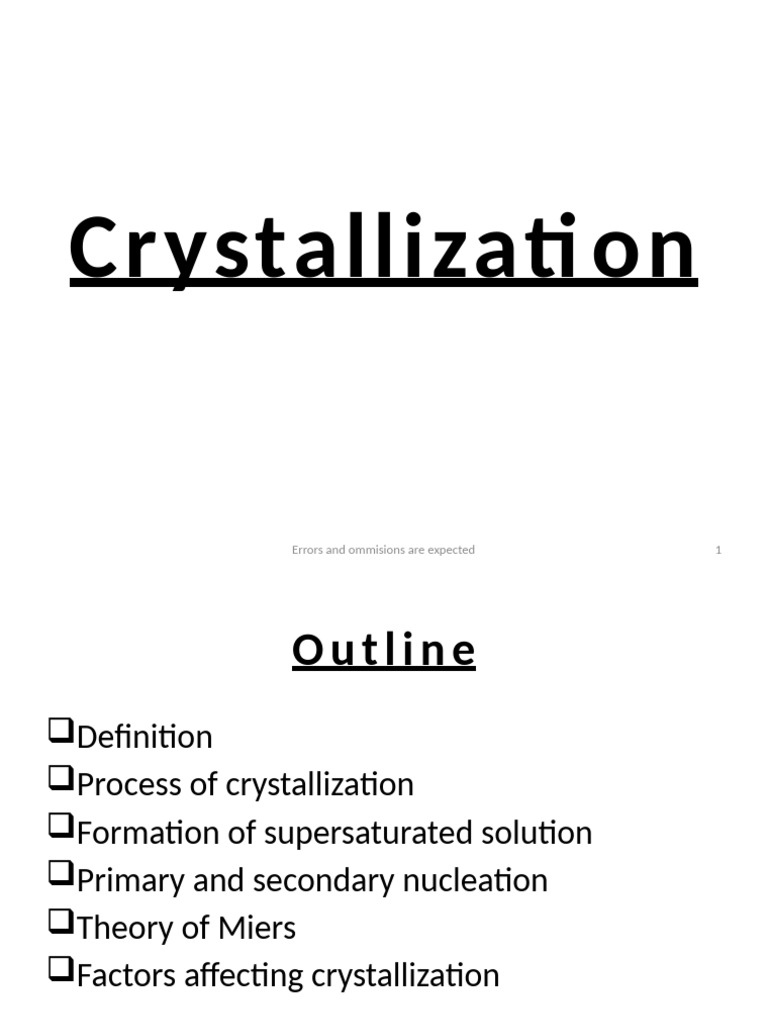 Crystallization | PDF