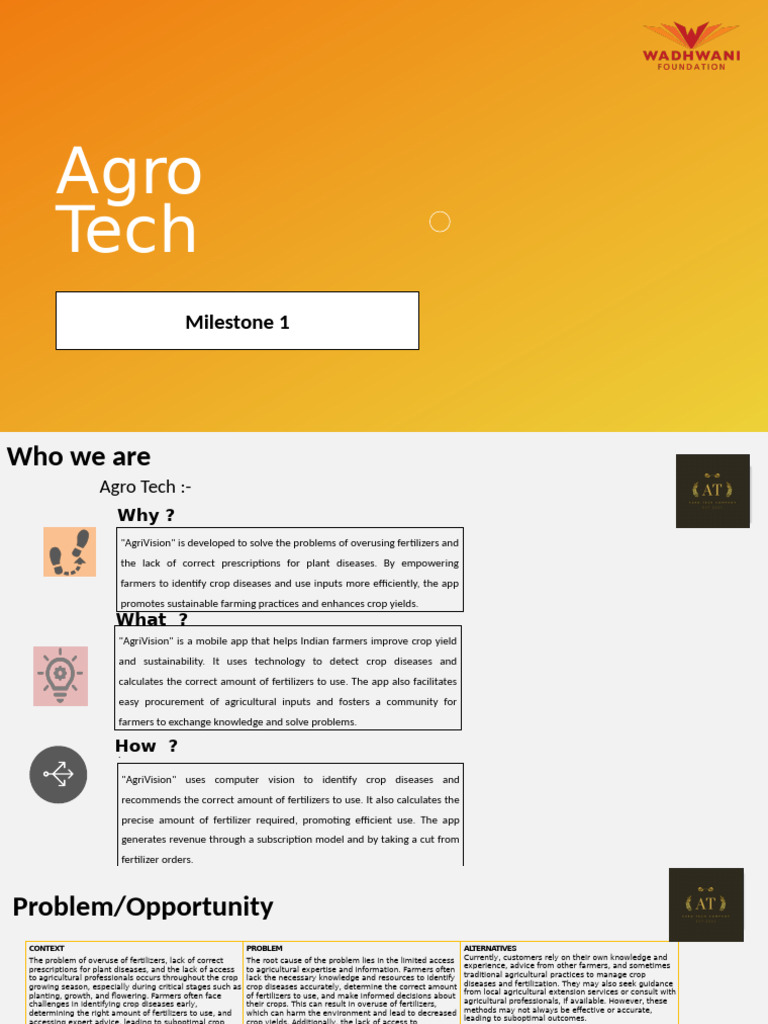 Agro Tech: Milestone 1 | PDF