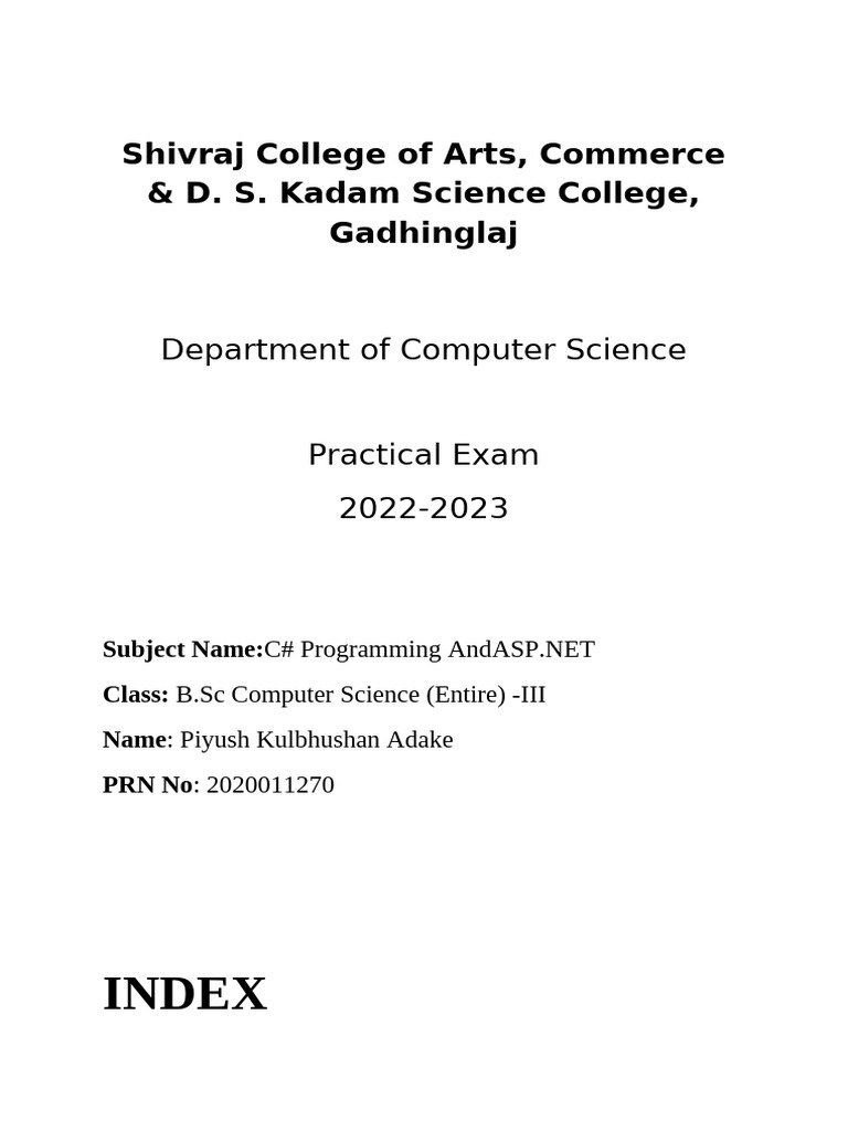 Asp Journal Piyush | PDF