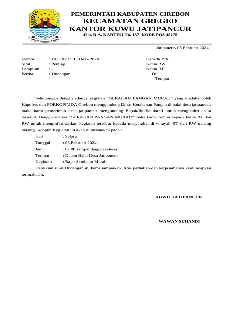 SURAT UNDANGAN gpm | PDF