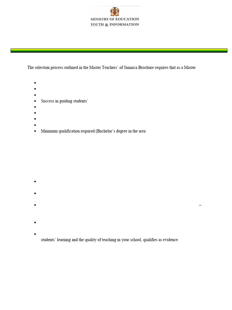 Preparing For Master Teacher Application Guide | PDF