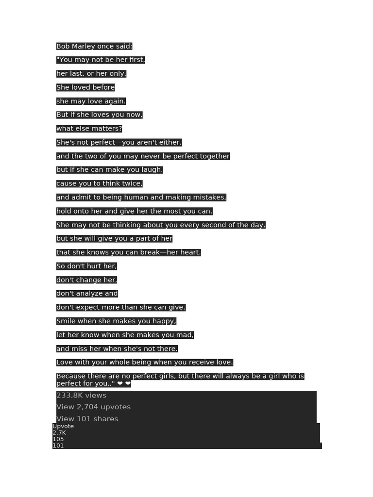 Bob Marley Once Said | PDF