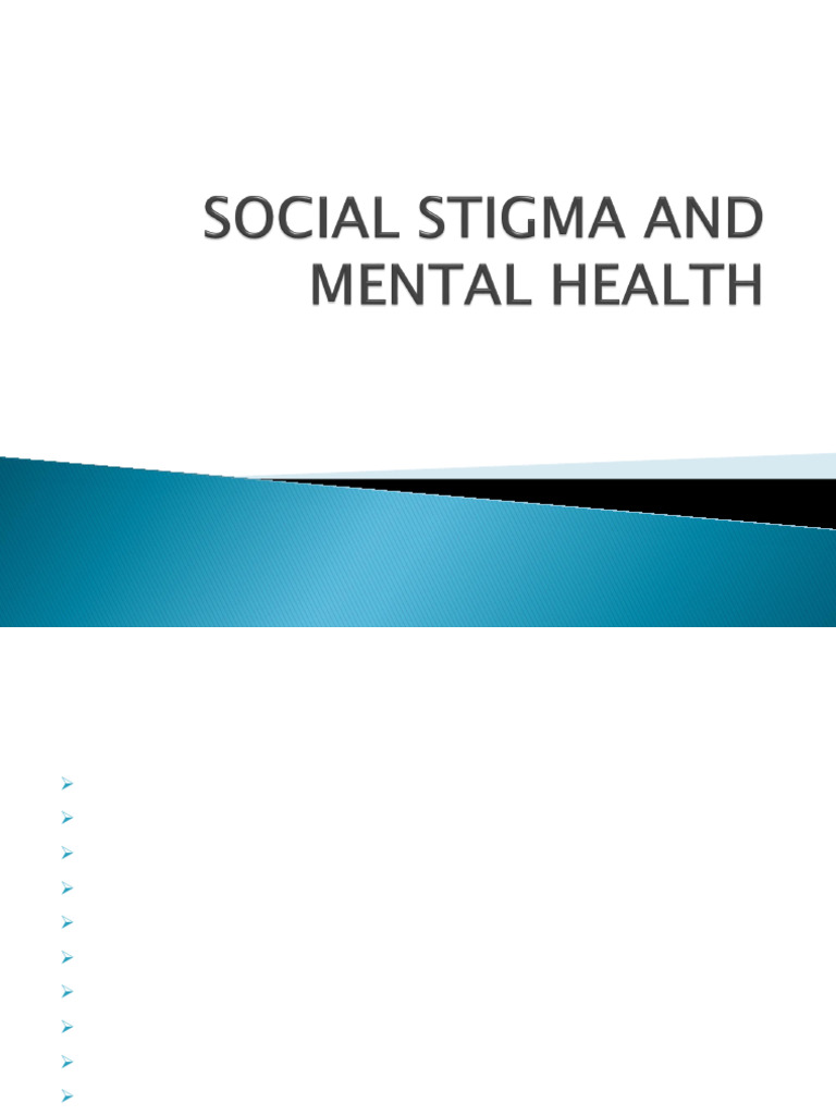 Social Stigma and Mental Health | PDF