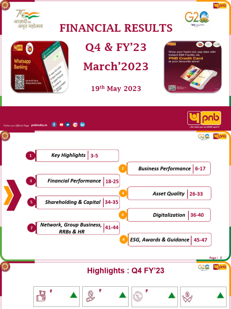 PNB-Analyst Presentation March'23 - Compressed | PDF