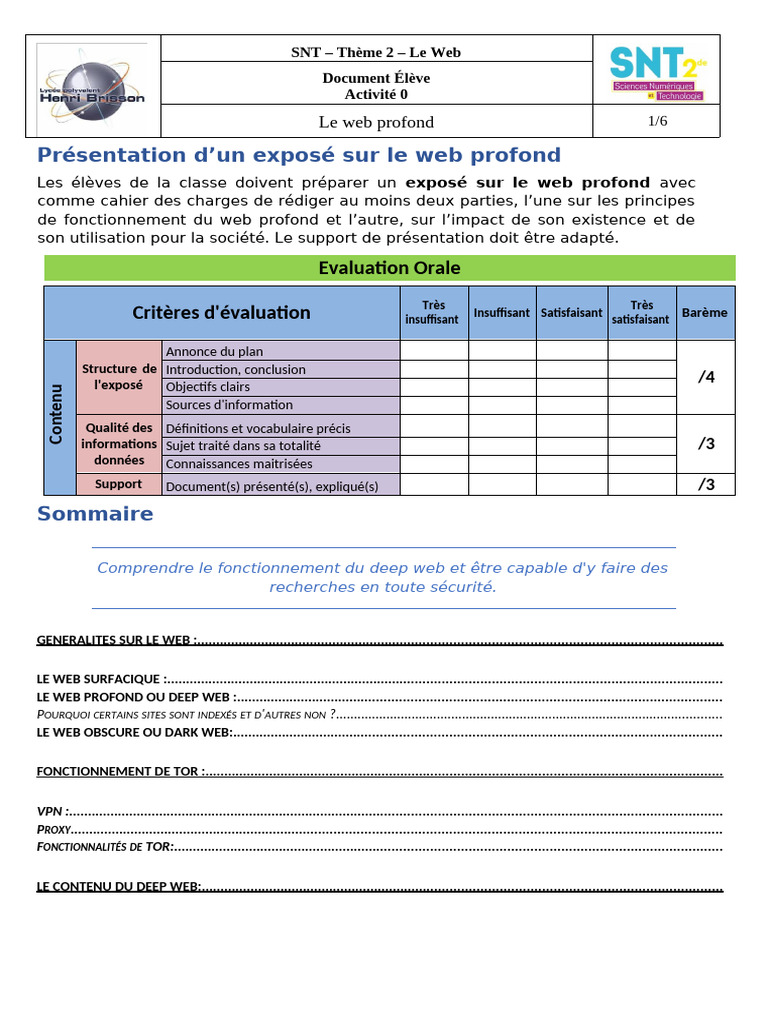 SNT S2 A4 Web Profond Correction | PDF