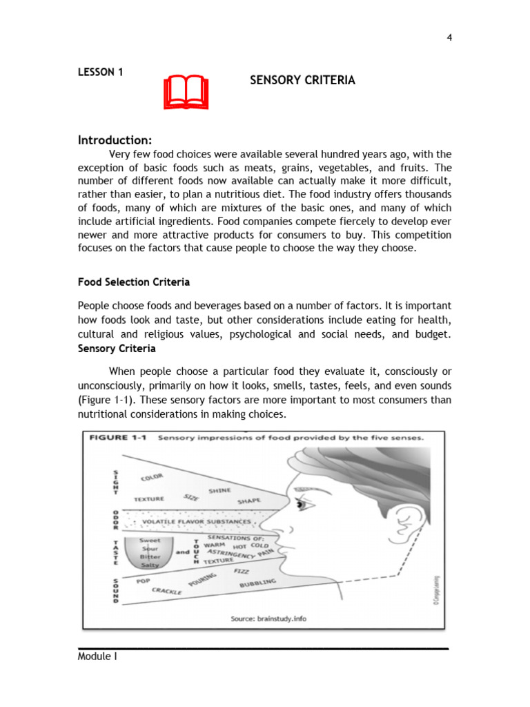 Module 1 Food Selection Students | PDF