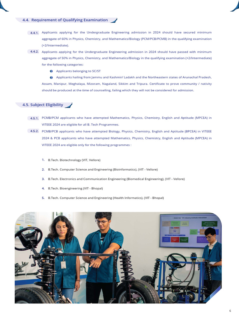 VITEEE 2024 Information Brochure 9 12 | PDF
