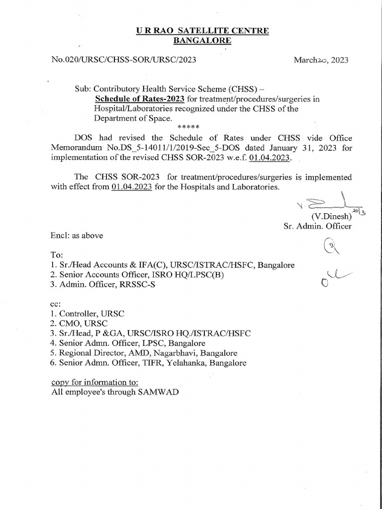 CHSS Wardcharges 2023 | PDF