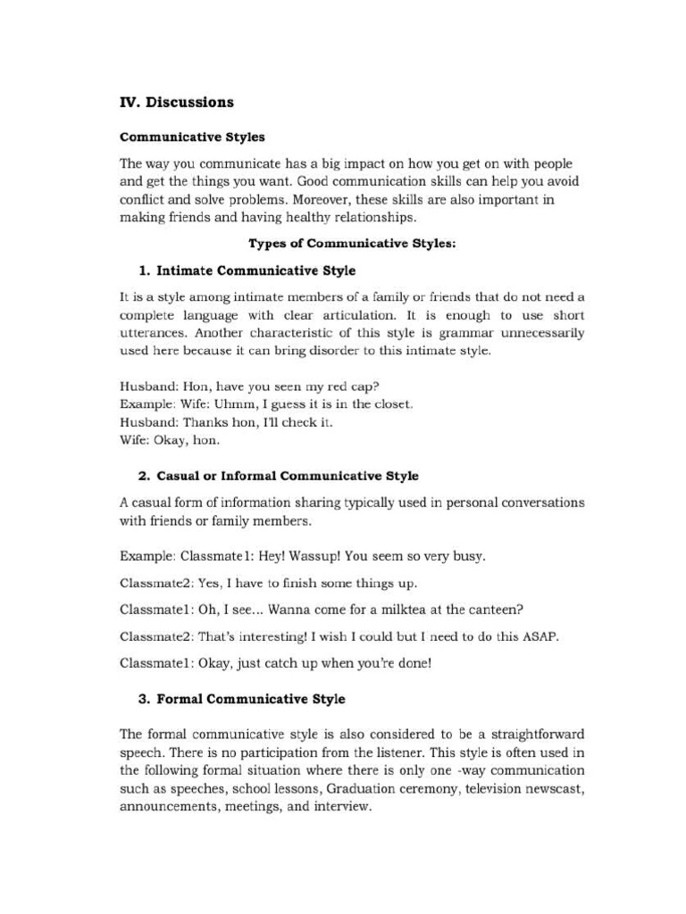 Module 3 Communicative Styles | PDF