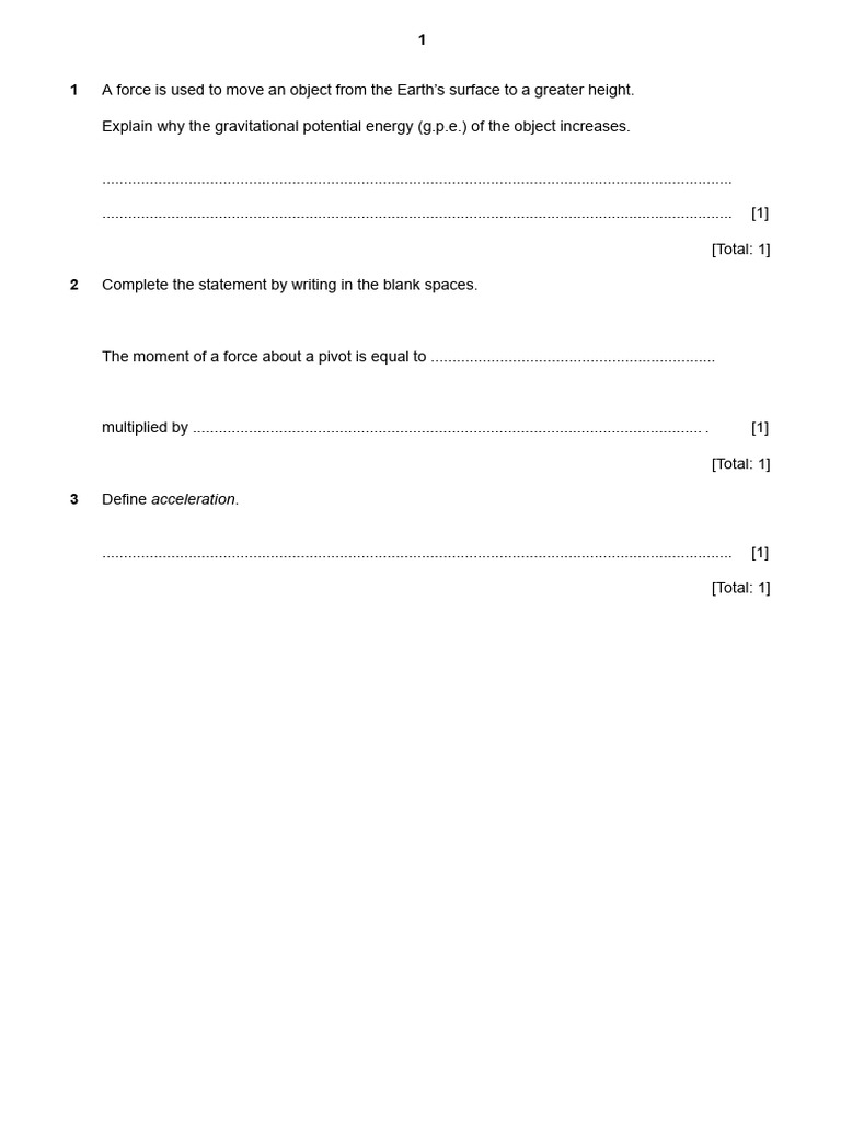 Unit 1 - Paper 02 9 Ig - With Ms | PDF